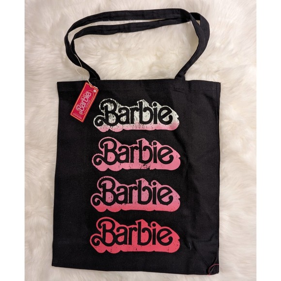 Barbie | Bags | Barbie The Movie Black Logo Tote Bag New | Poshmark
